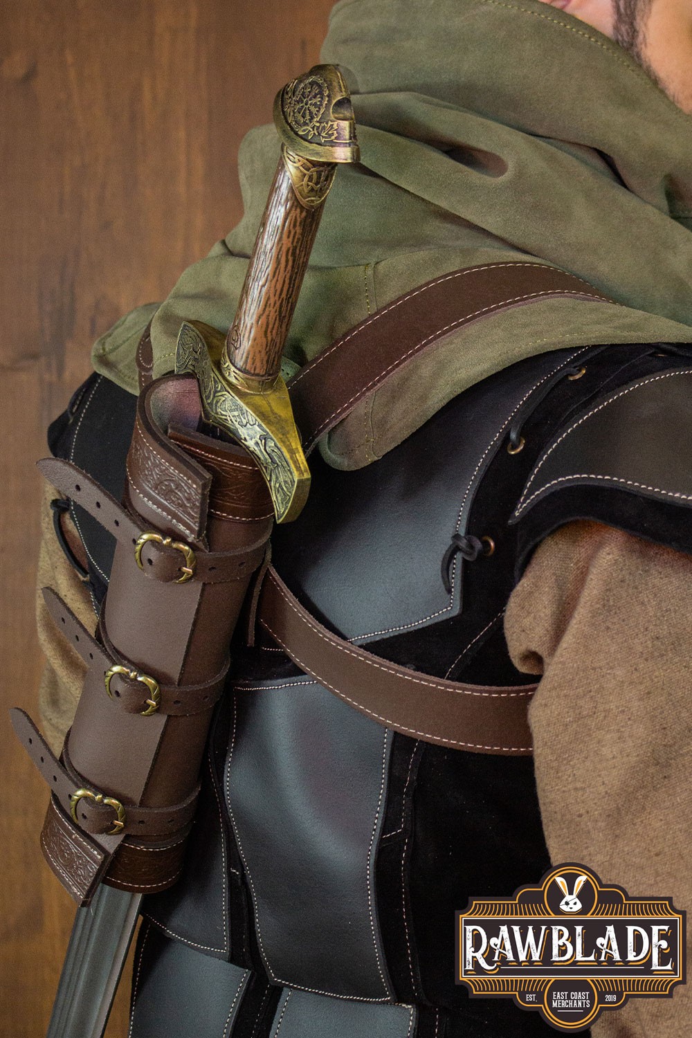 Astrid Back Holder - Brown - Rawblade